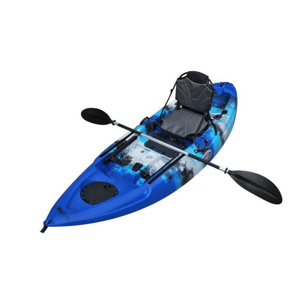 BKC - FK184 9-foot Solo Sit on Top Angler Fishing Kayak w/ Memory Foam ...