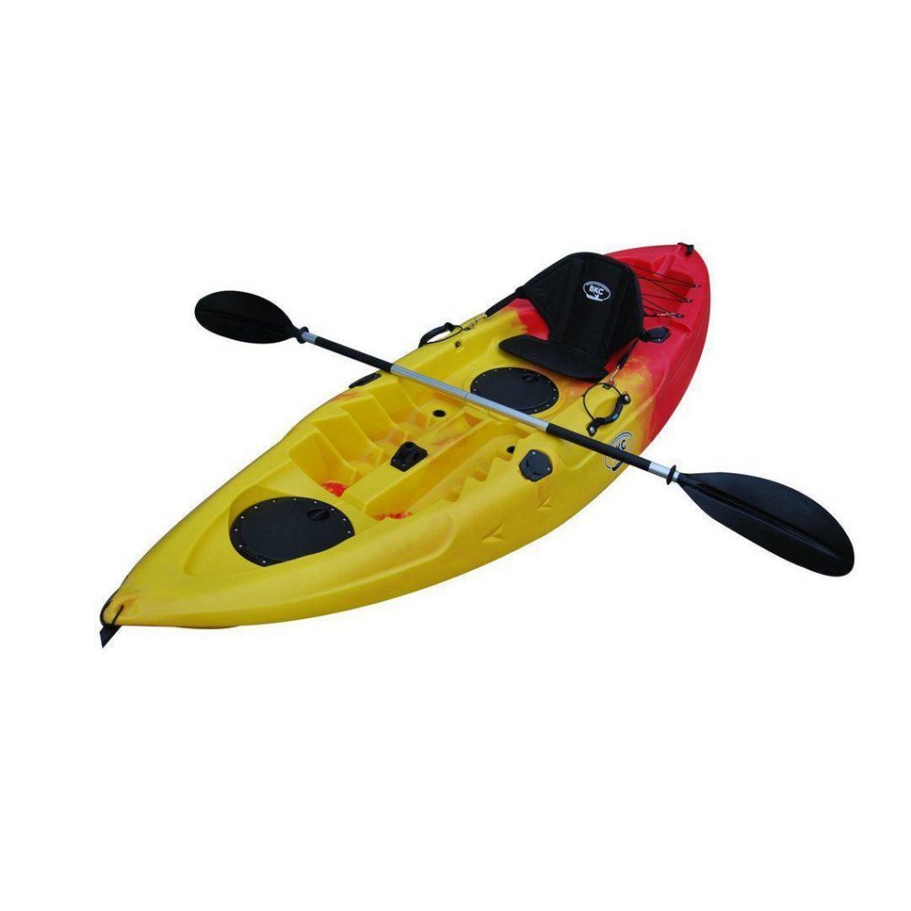 BKC - FK184 9-foot Solo Sit on Top Angler Fishing Kayak w/ Memory Foam ...