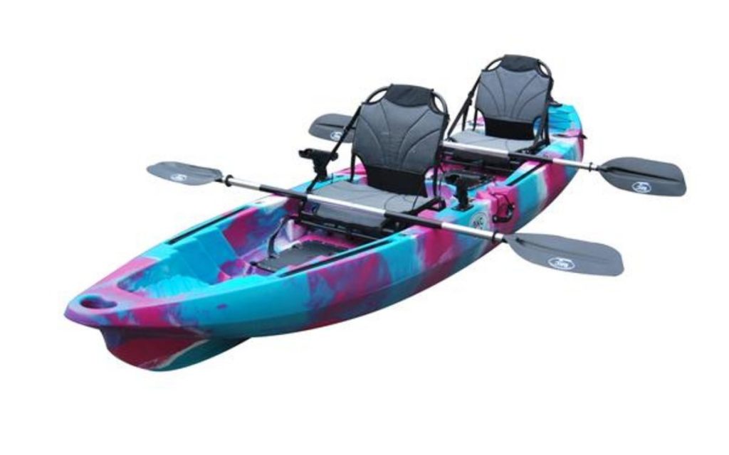 BKC - TK122U Angler 12-foot, 8 inch Tandem Sit On Top Fishing Kayak w ...