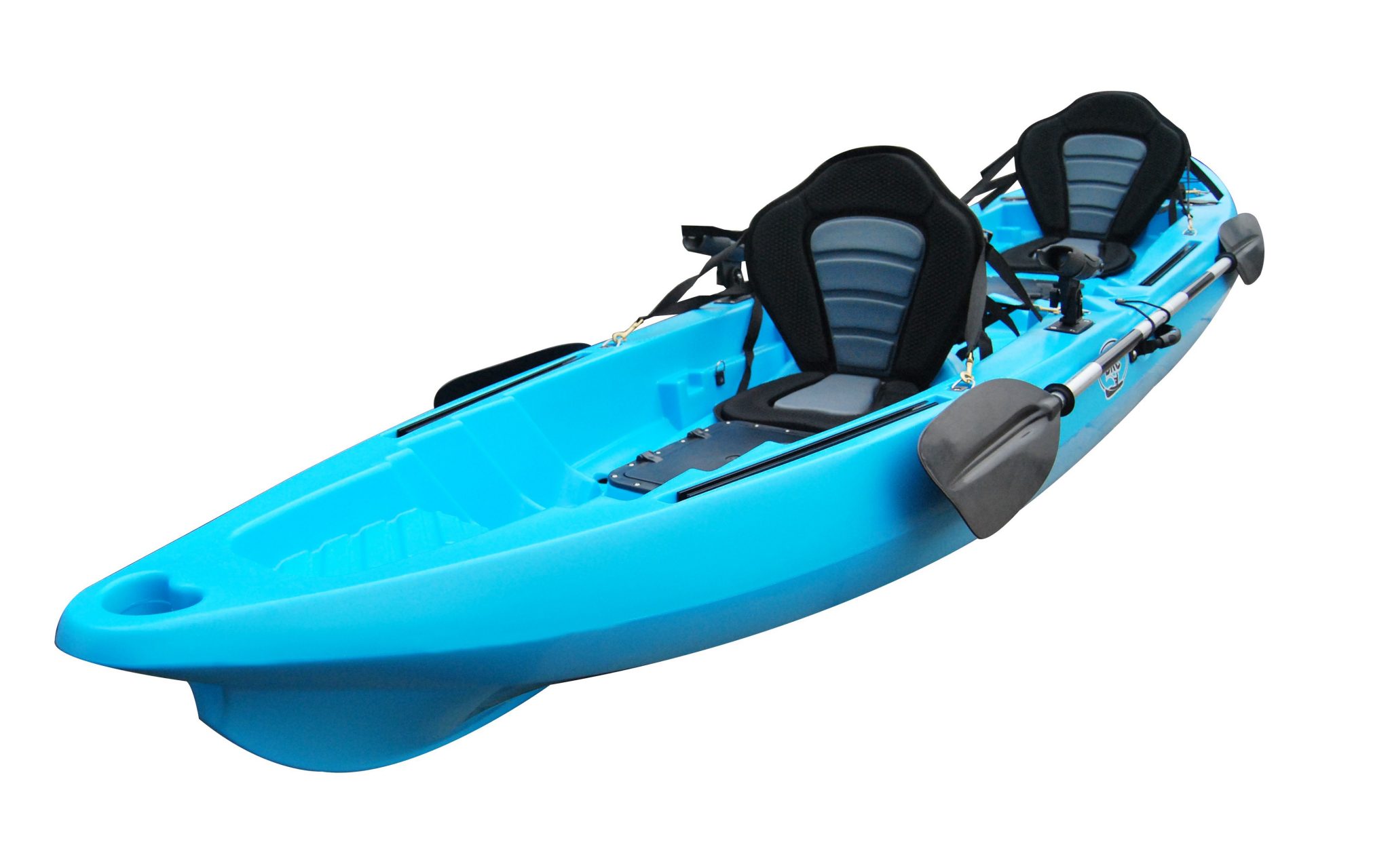 BKC - TK122P Angler 12-foot, 8 inch Tandem Fishing Kayak W/Premium ...