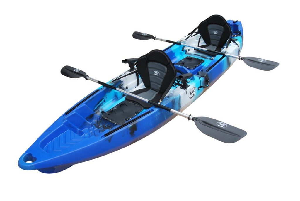 BKC - TK122P Angler 12-foot, 8 inch Tandem Fishing Kayak W/Premium ...